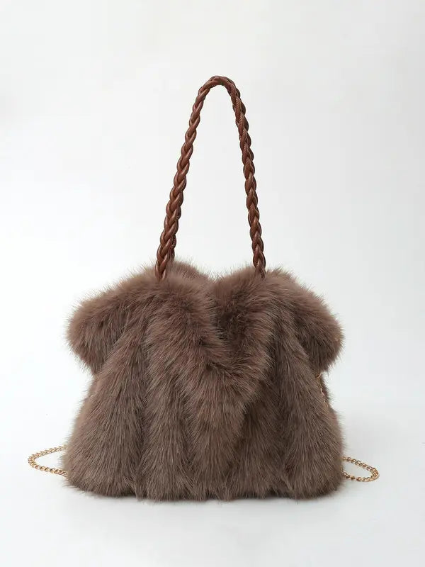 Bethany | Plush Velvet Shoulder Tote – Mila-Jade Boston